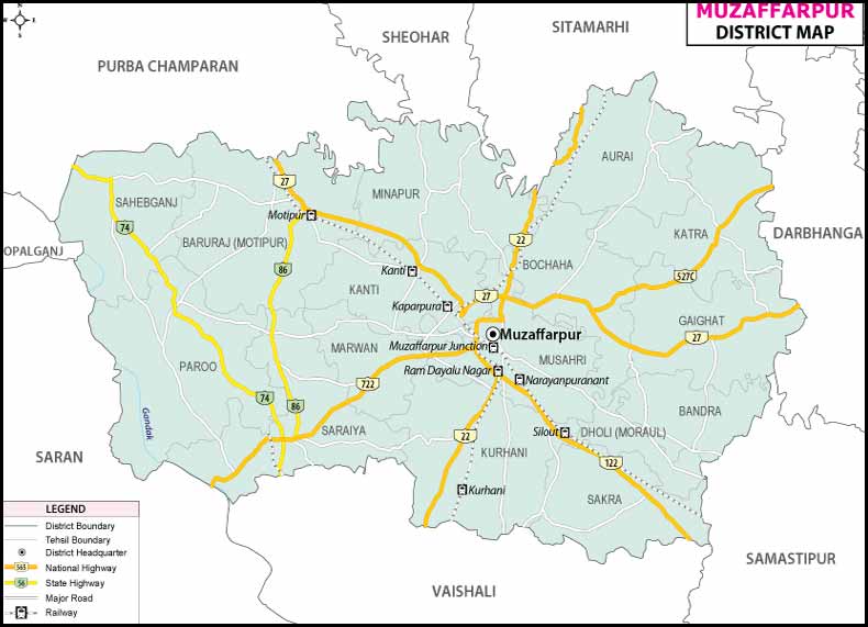 मुजफ्फरपुर जिला के बारे में जानकारी, भौगोलिक, इतिहास | Muzaffarpur ...